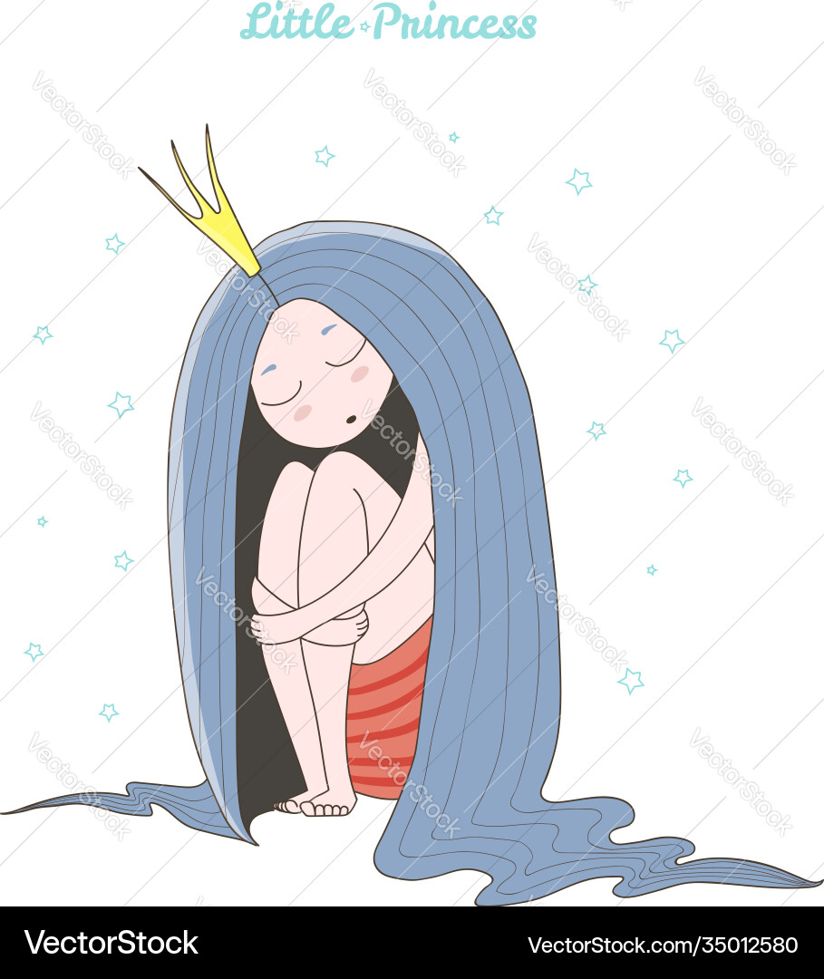 Sleeping princess Royalty Free Vector Image - VectorStock