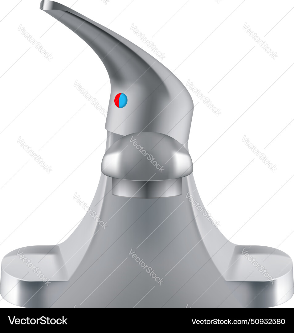 Stainless steel faucet Royalty Free Vector Image