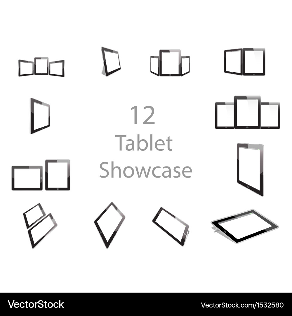Tablet Display Showcase Royalty Free Vector Image