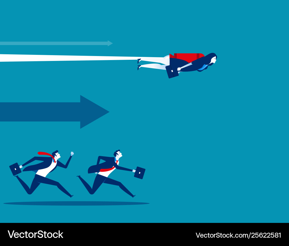 Business competition concept Royalty Free Vector Image