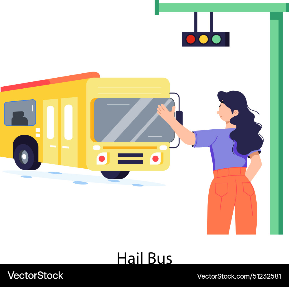 Hail bus Royalty Free Vector Image - VectorStock