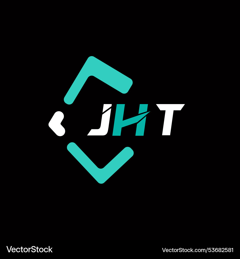 Jht creative minimalist letter logo unique Vector Image