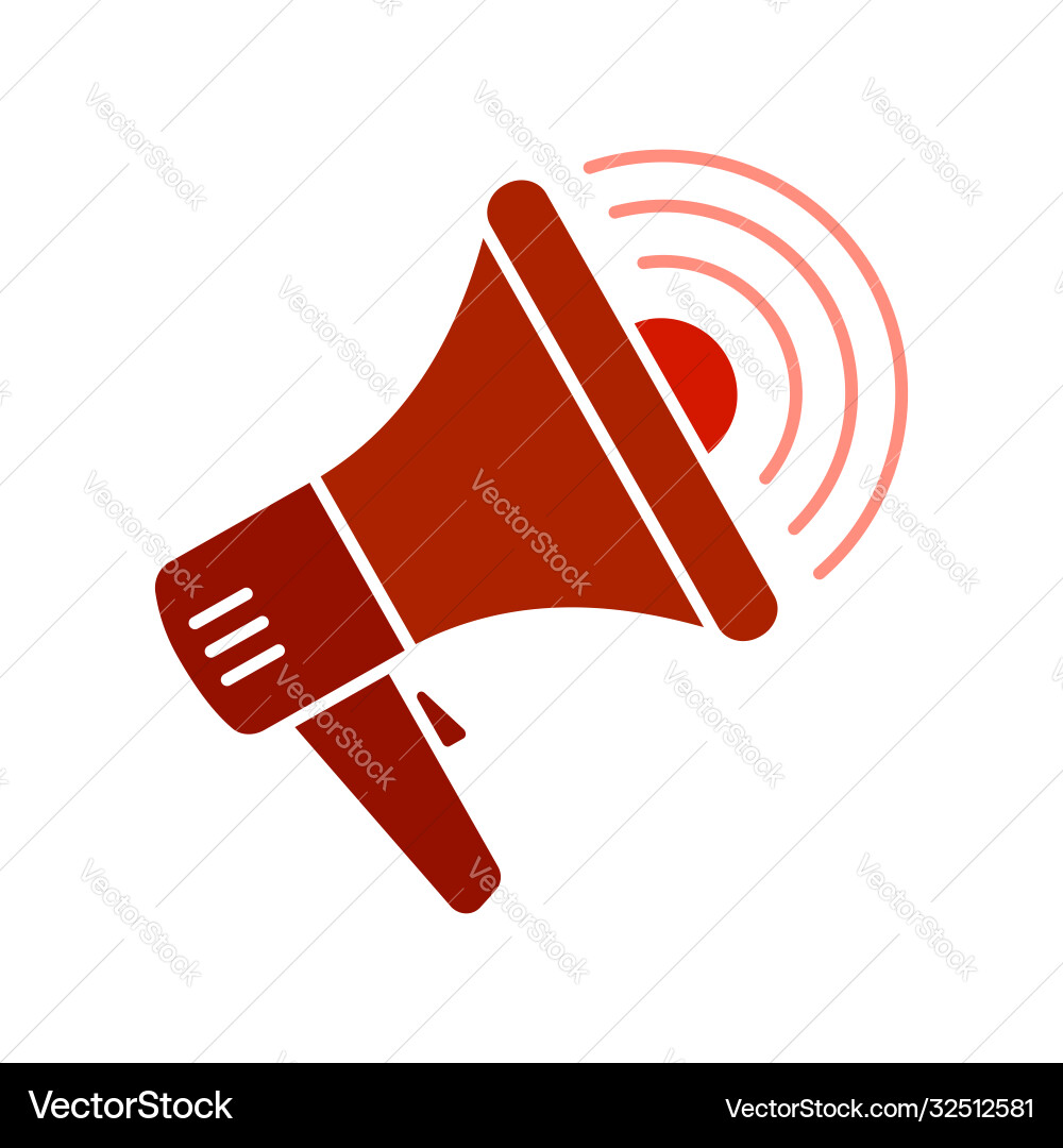 Megaphone color Royalty Free Vector Image - VectorStock