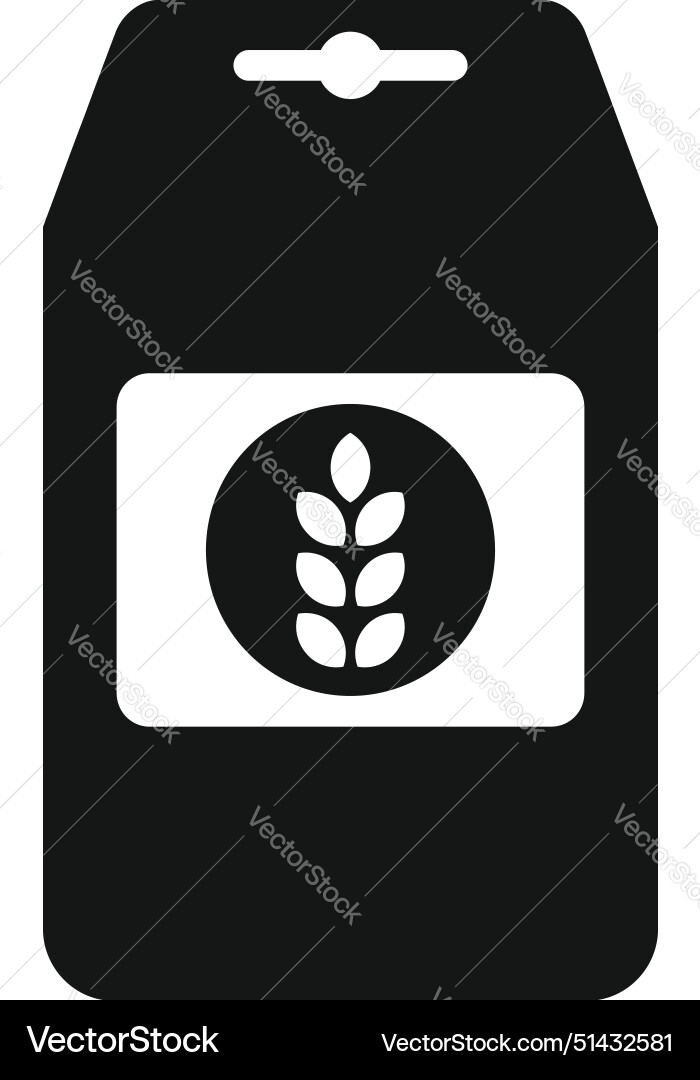 Milk carton icon with wheat symbol Royalty Free Vector Image