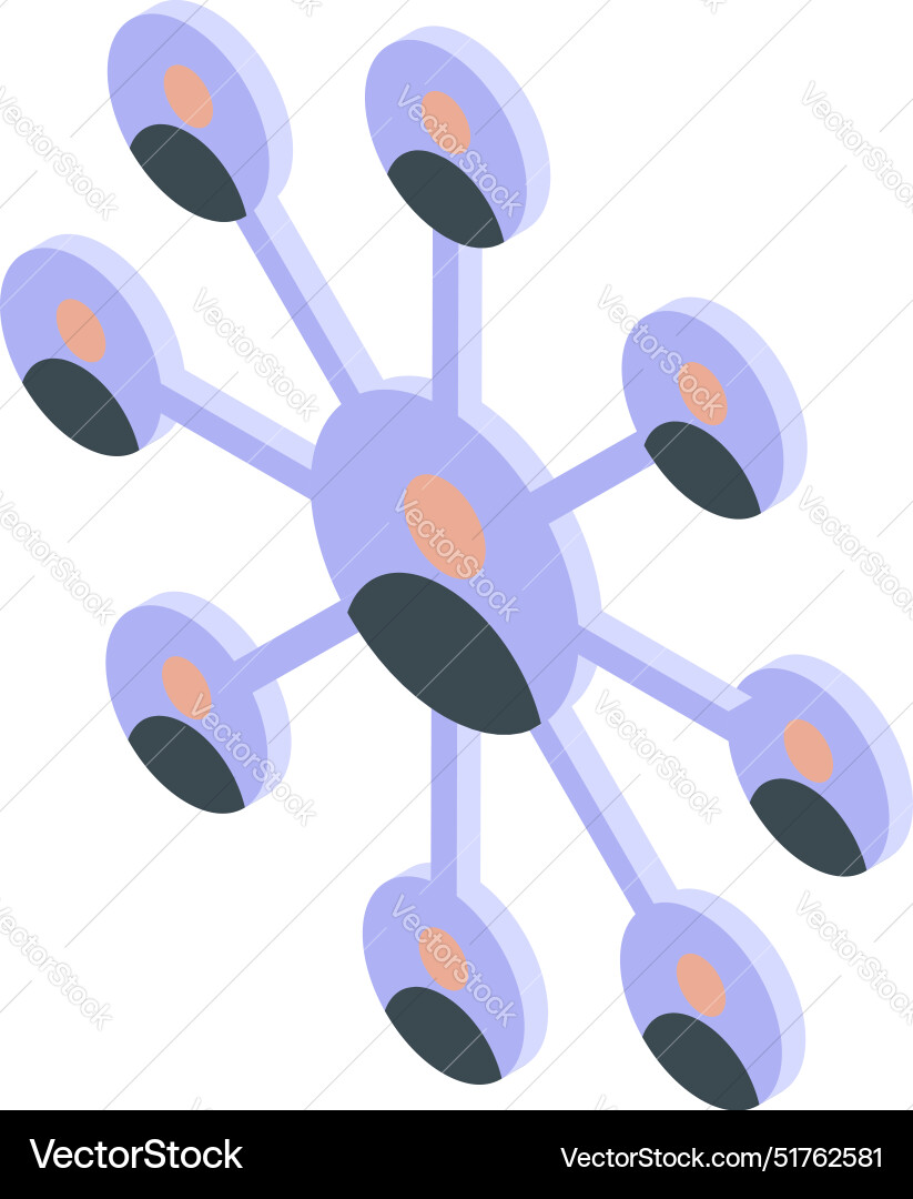 Network is connecting people with each other Vector Image