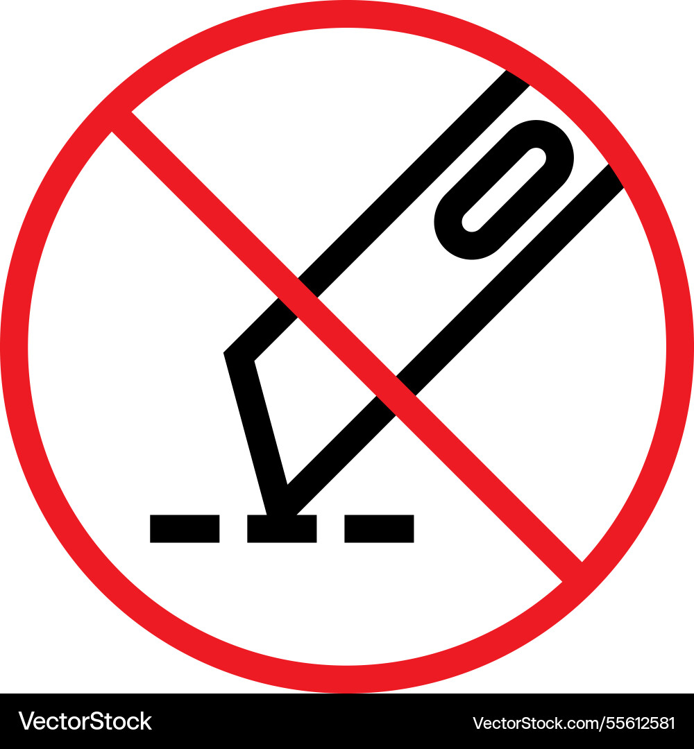 No cutter icon no use the cutter Royalty Free Vector Image