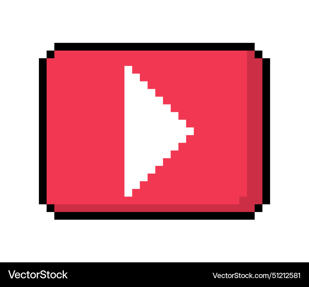 Red player emoticon symbol pixel art design Vector Image