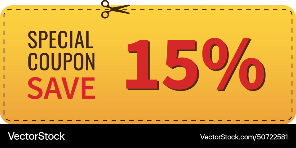 Special save coupon Royalty Free Vector Image - VectorStock