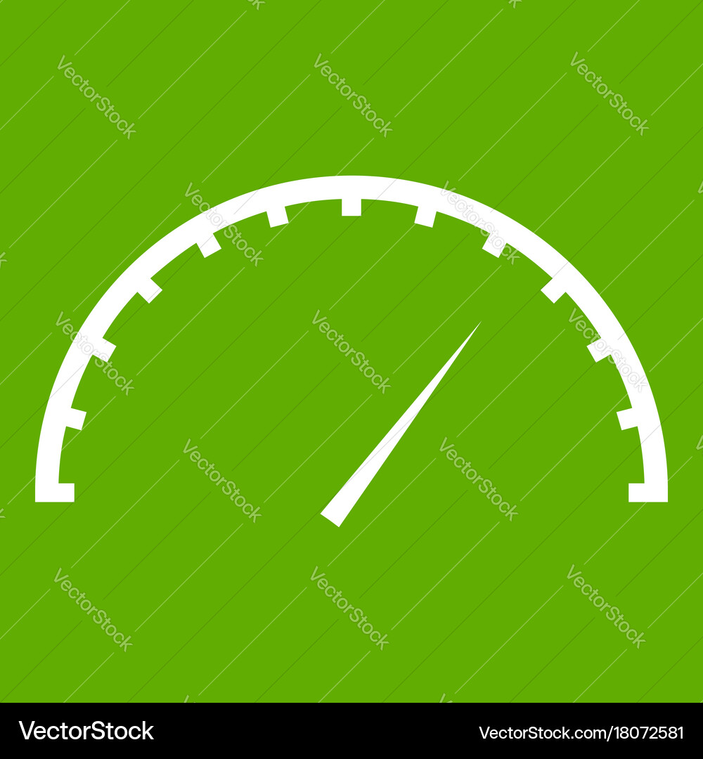 Speedometer icon green Royalty Free Vector Image