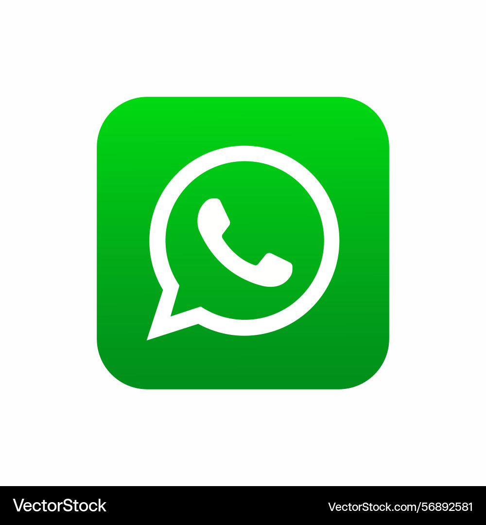 Whatsapp logo icon Royalty Free Vector Image - VectorStock