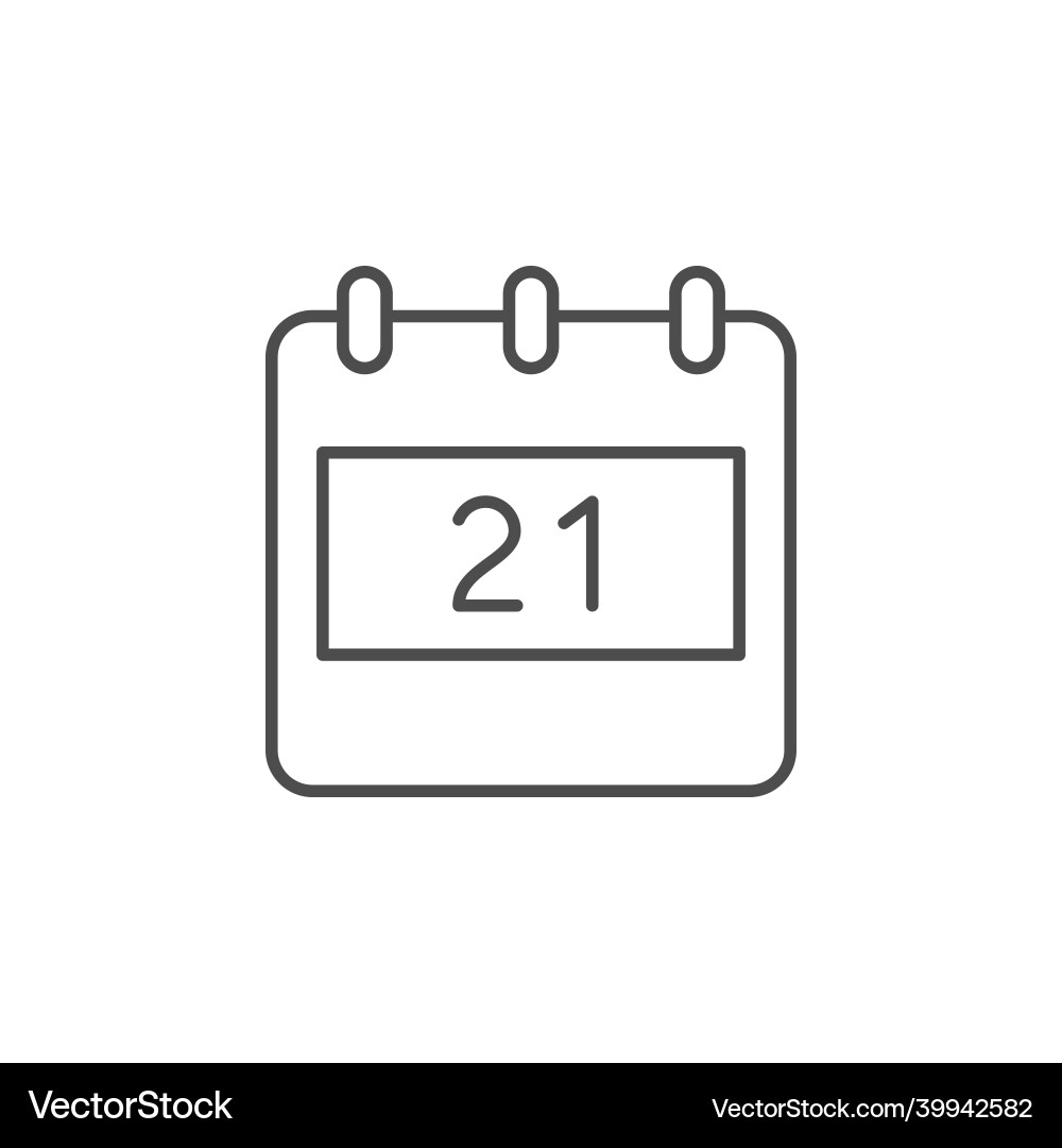 Calendar line icon or schedule concept Royalty Free Vector