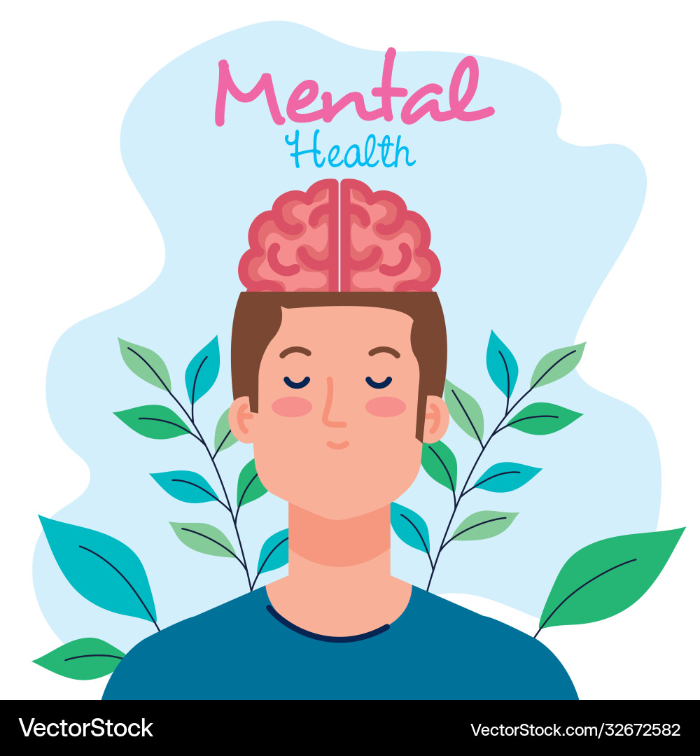 Mental Wellness Concept Royalty Free Vector Image
