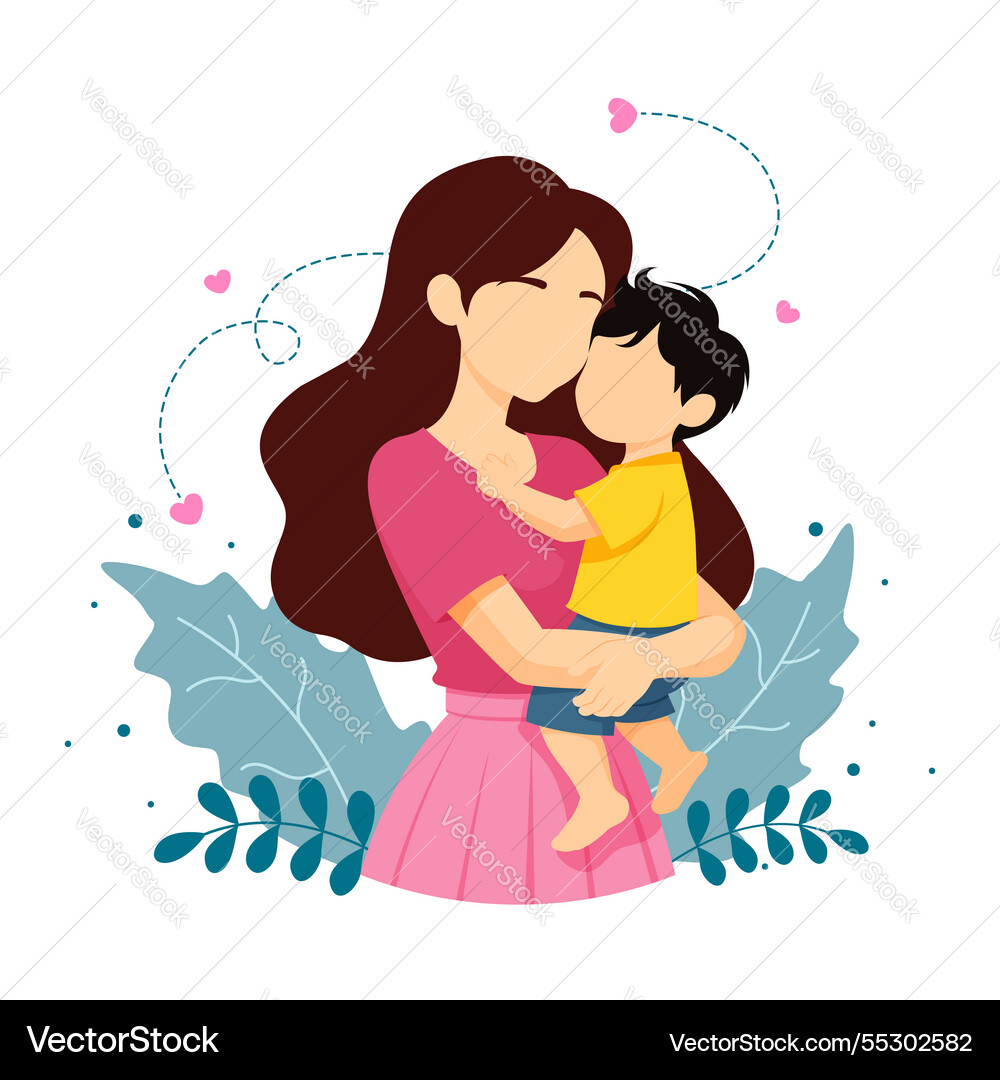 Mother and baby Royalty Free Vector Image - VectorStock