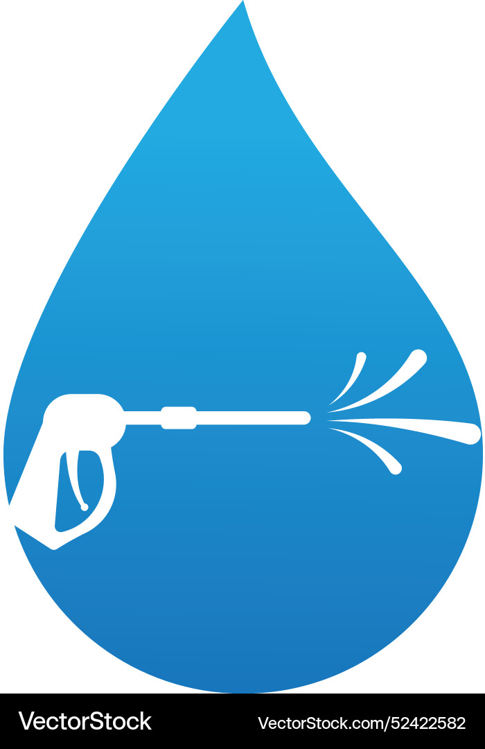Pressure washing logo template Royalty Free Vector Image