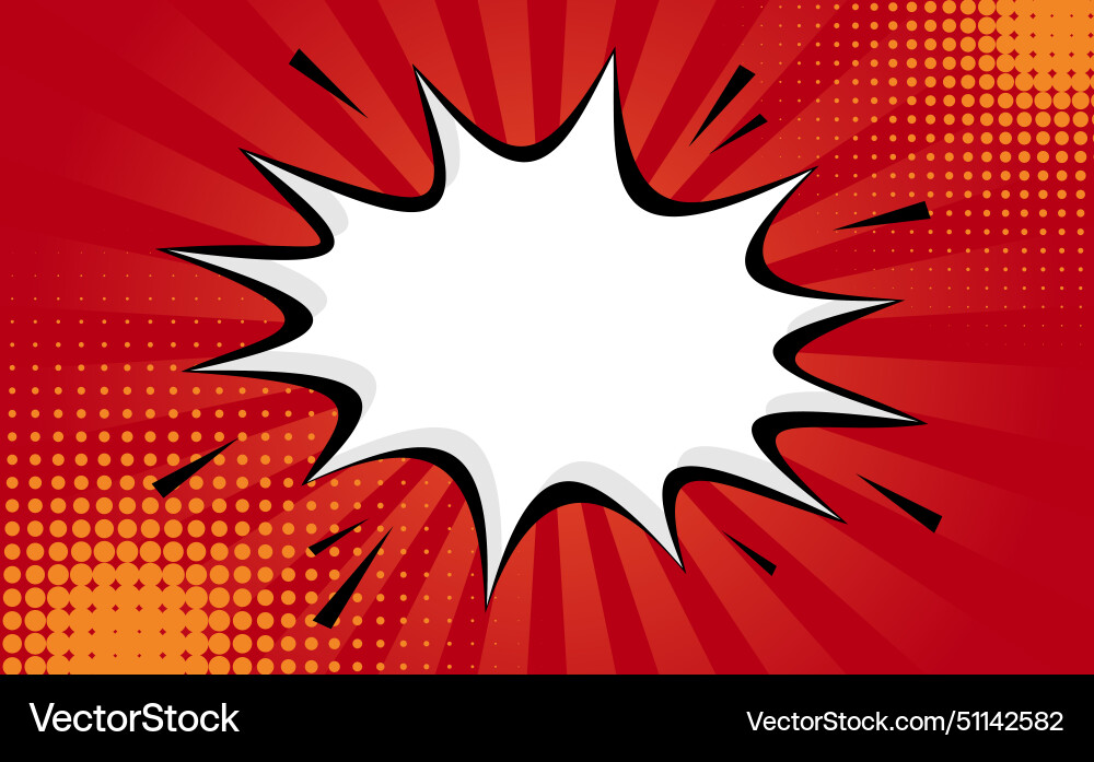 Red comic cartoon background stars template Vector Image