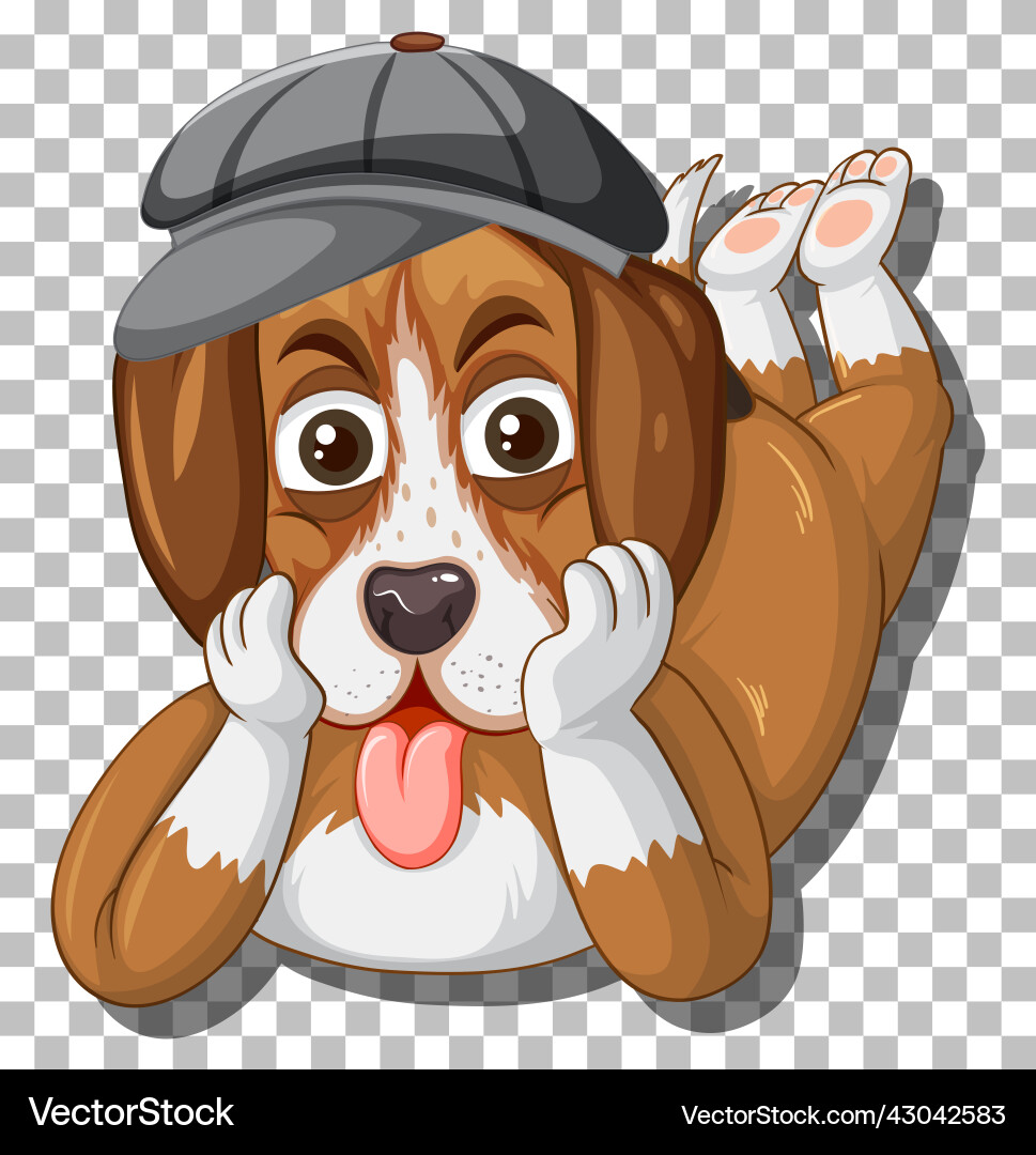 Beagle dog cartoon character Royalty Free Vector Image