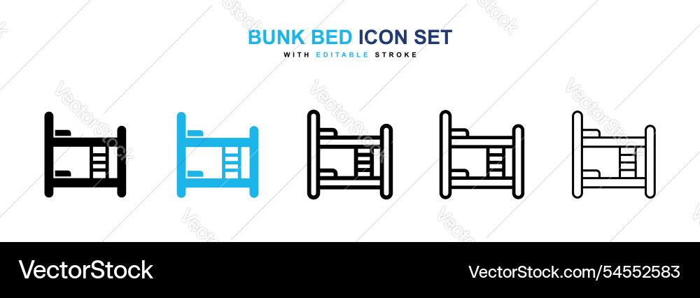 Bunk bed icon Royalty Free Vector Image - VectorStock