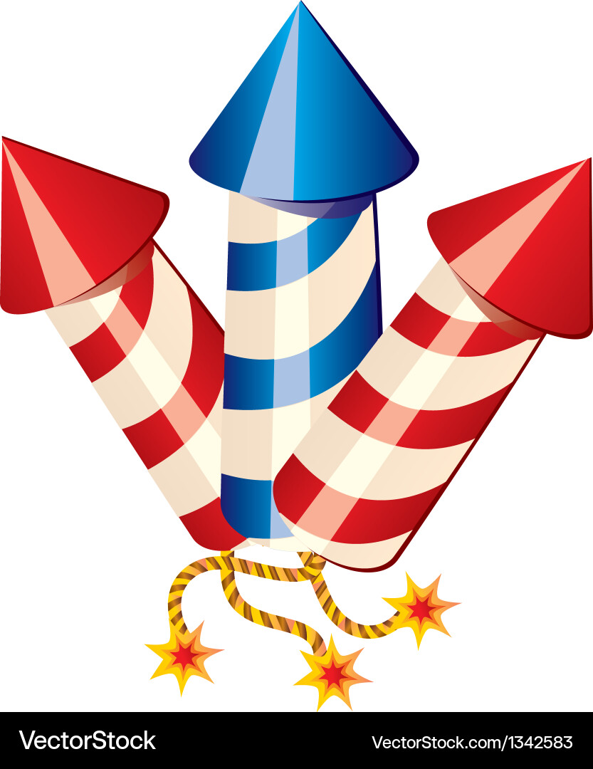 Cartoon Firework Rocket Firework Rocket Royalty Free Stock Vector