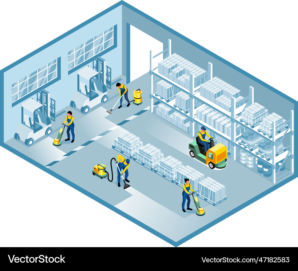 Cleaning service isolated object Royalty Free Vector Image