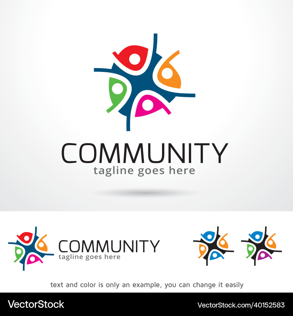 Community logo template Royalty Free Vector Image