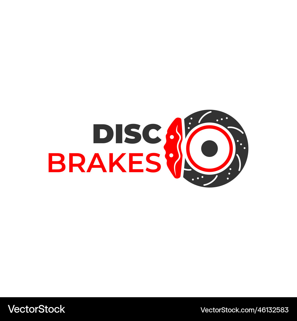 Disc brake logo Royalty Free Vector Image - VectorStock