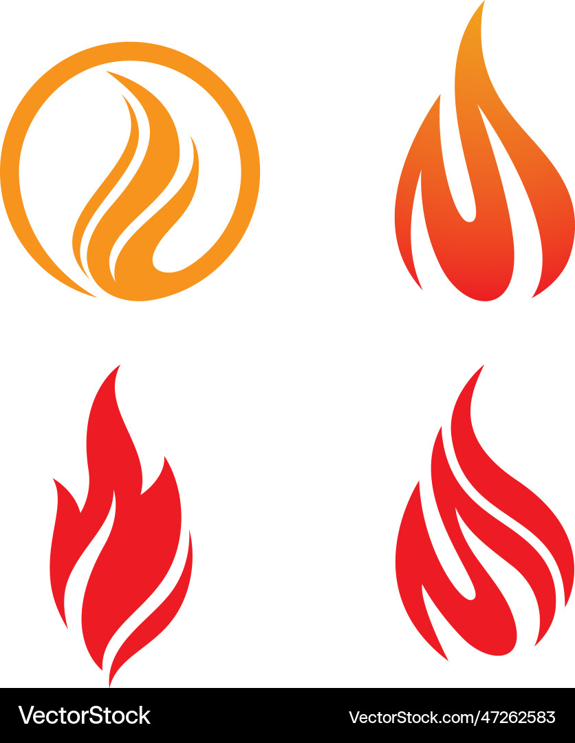 Fire logo images Royalty Free Vector Image - VectorStock