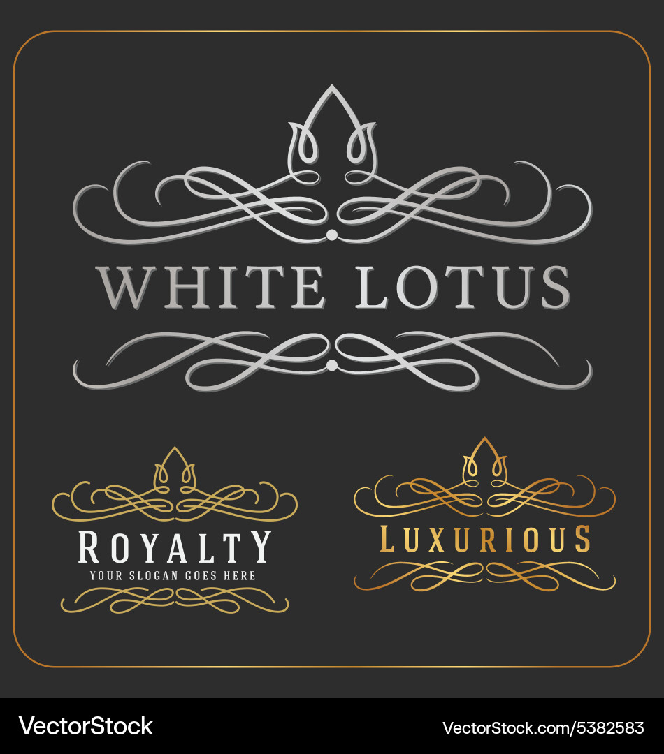 Luxurious royal logo re-sizable design Royalty Free Vector