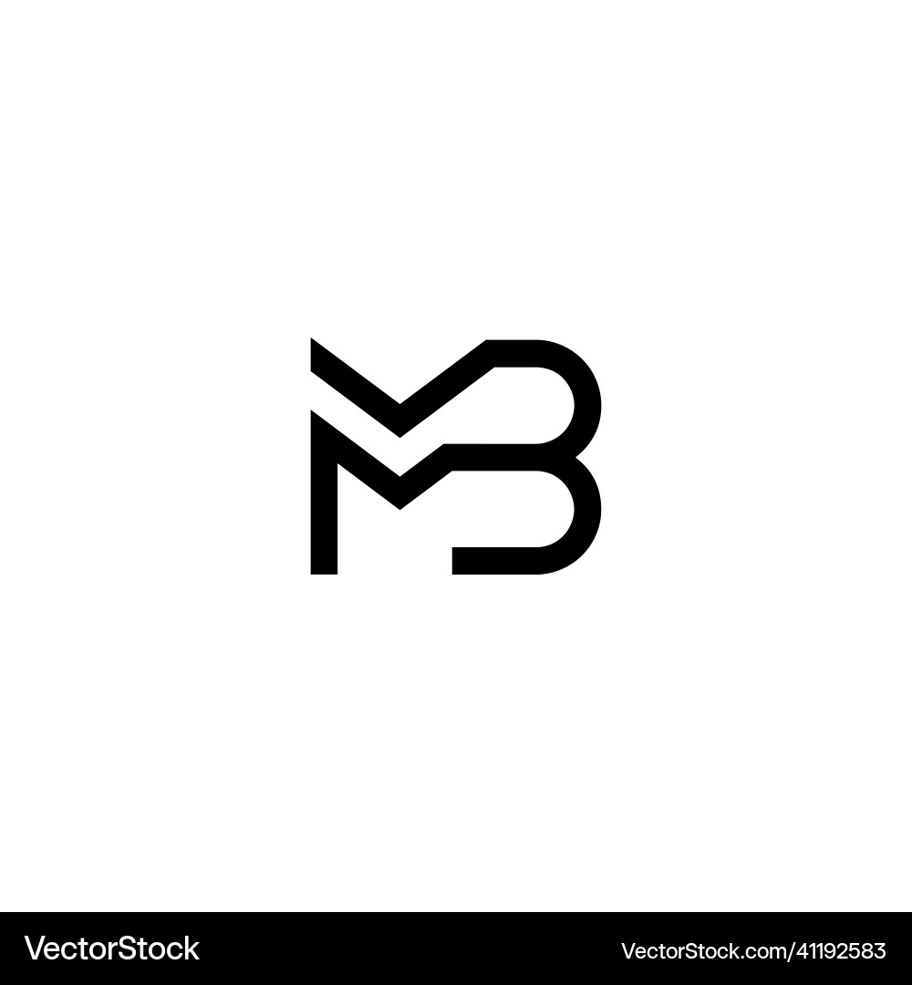 MB & BM Monogram Logo Royalty Free Vector Image