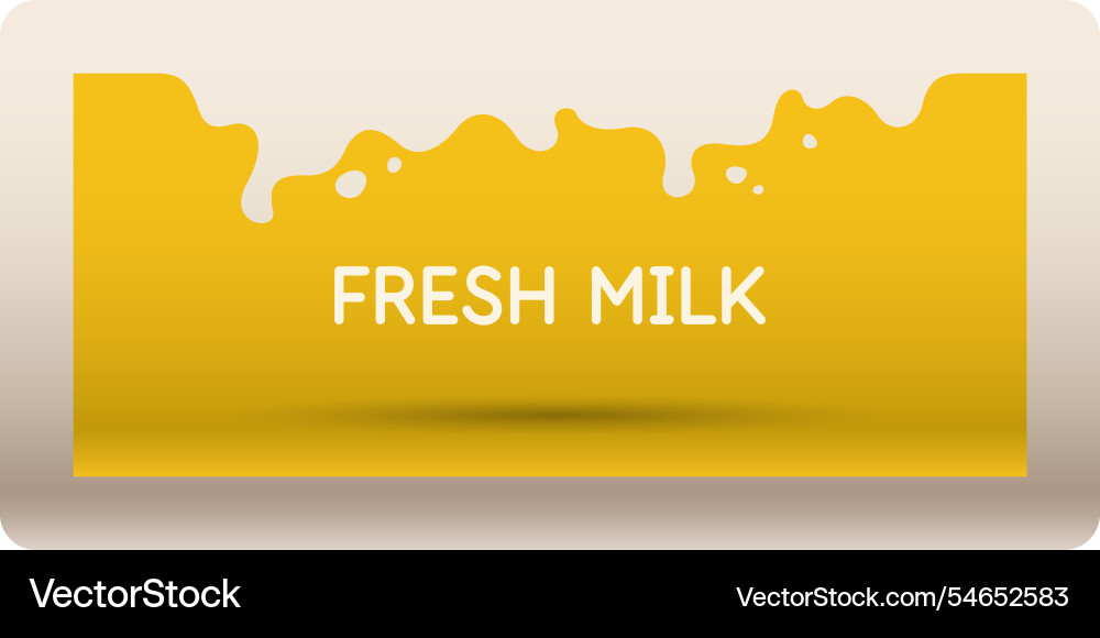 Modern poster fresh milk with splashes Royalty Free Vector