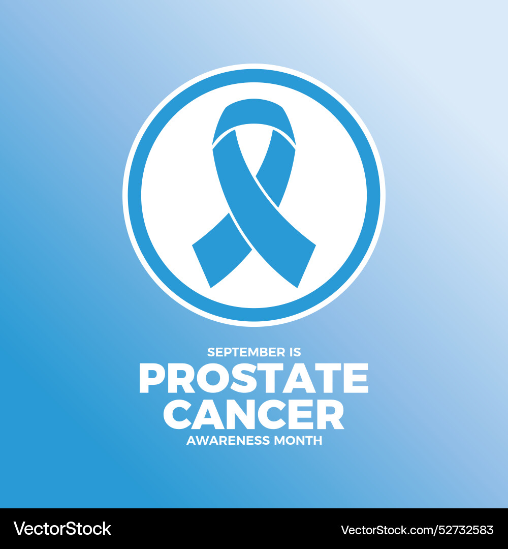 Prostate cancer awareness month poster Royalty Free Vector