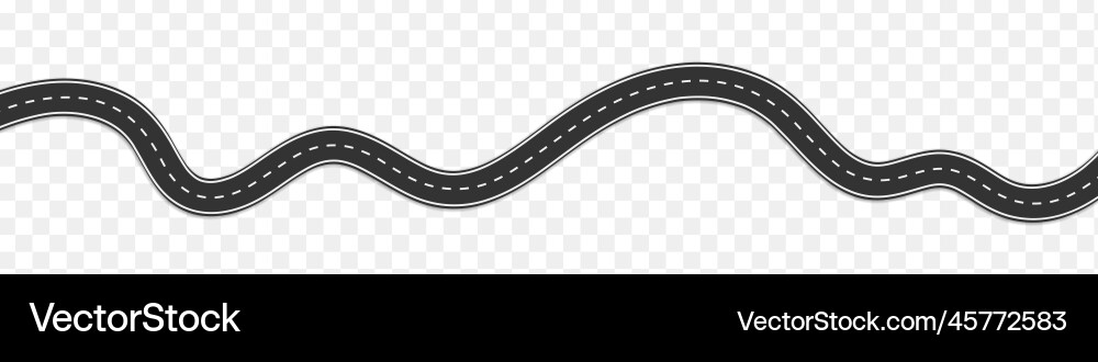 Top view on road map curve highway roadway Vector Image