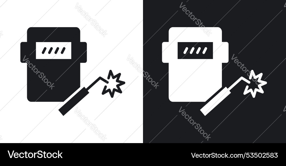 Weldingline in thin line black color flat simple Vector Image
