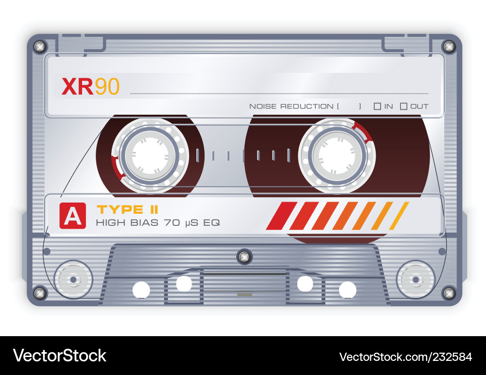 Audio cassette Royalty Free Vector Image - VectorStock