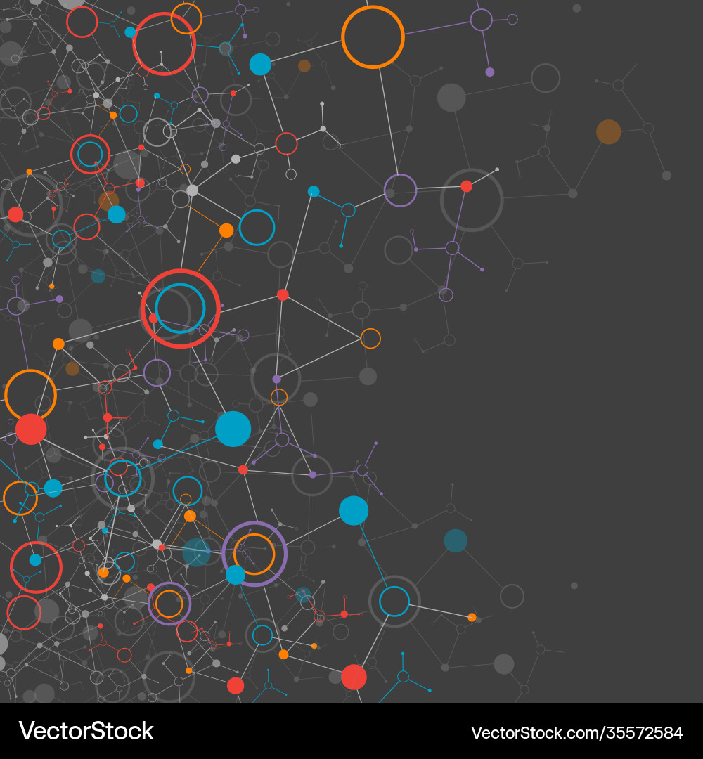 Dark network color technology communication Vector Image
