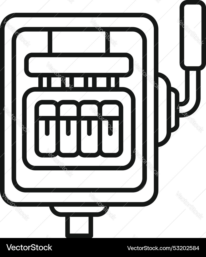 Electric meter showing power consumption Vector Image