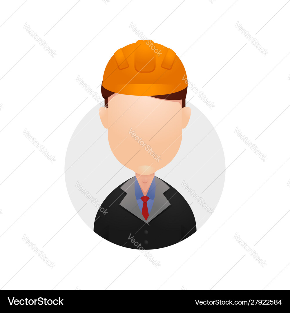 Engineer professional businessman avatar head Vector Image