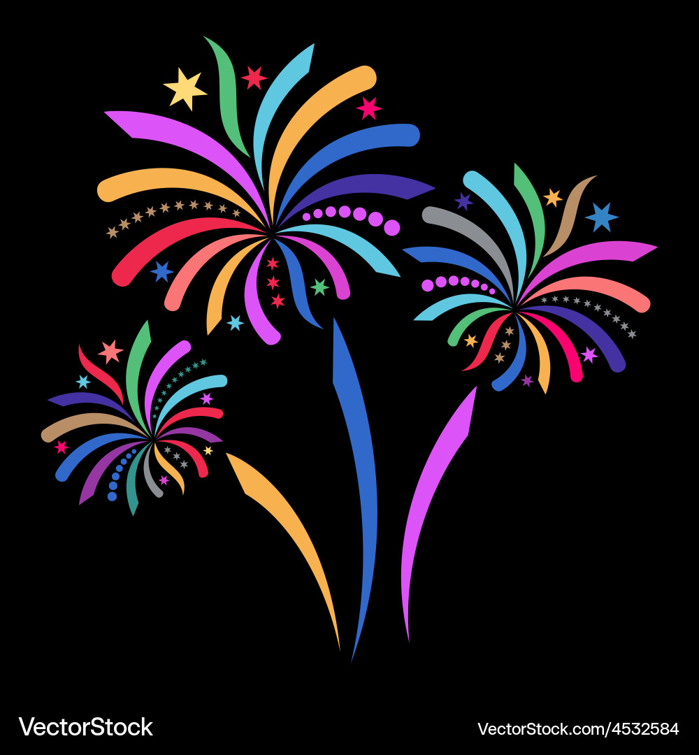 Fireworks Royalty Free Vector Image - VectorStock