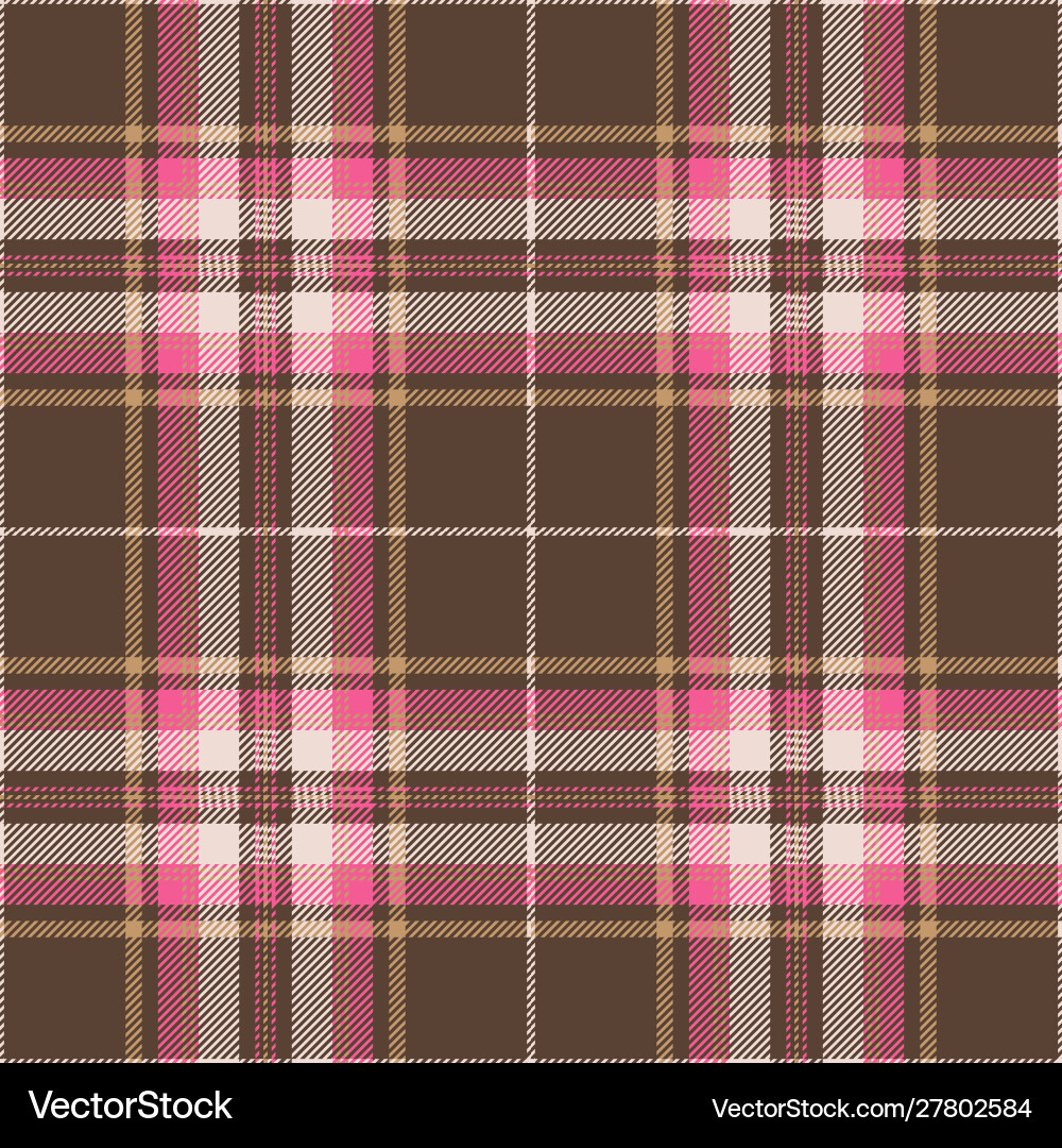 Pink And Brown Plaid Background