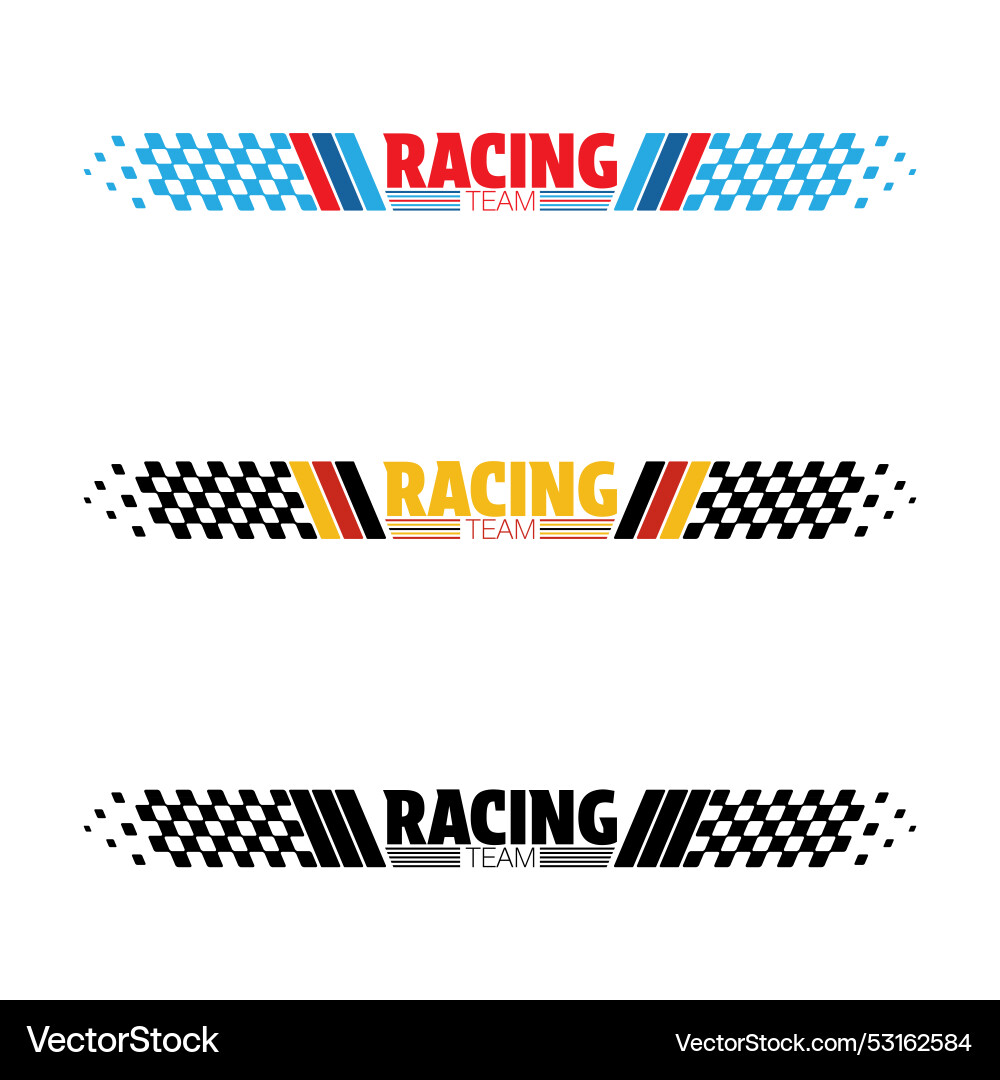 Racing colour lines halftones set Royalty Free Vector Image