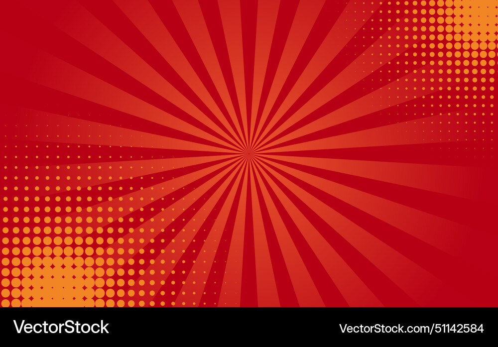 Red comic cartoon background template Royalty Free Vector