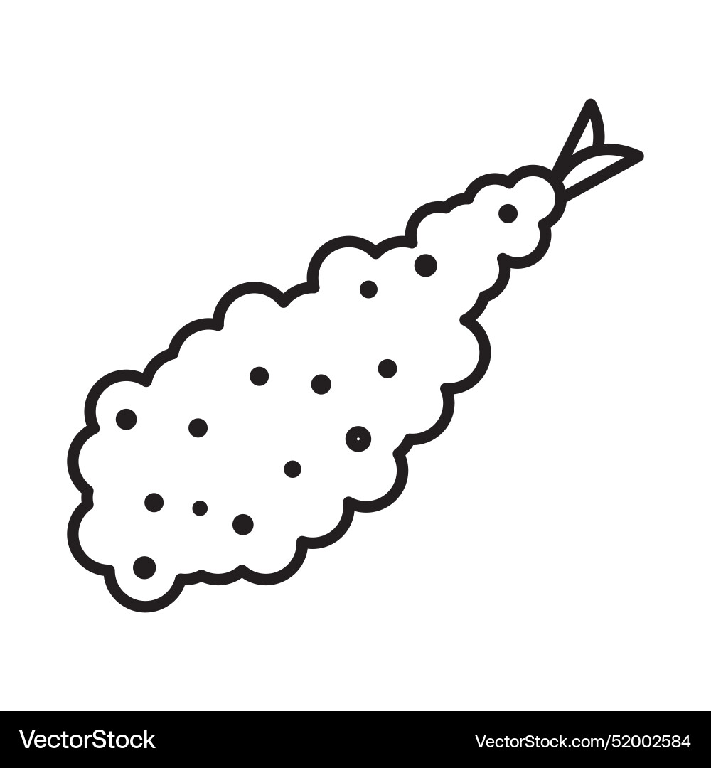 Tempura graphic showcasing popular and crispy Vector Image