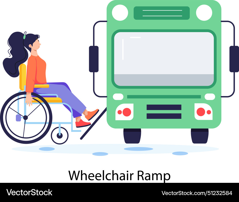 Wheelchair ramp Royalty Free Vector Image - VectorStock