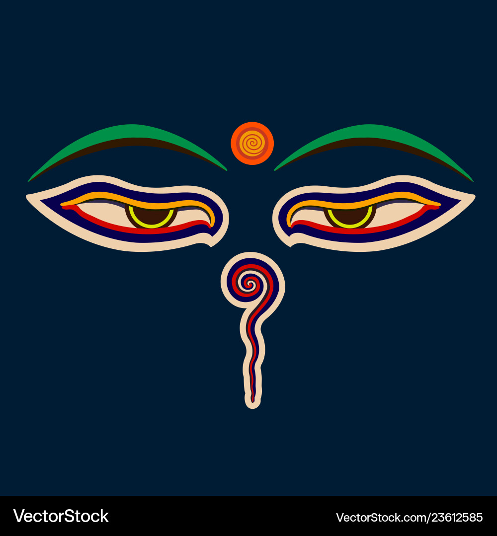 Buddha eyes Royalty Free Vector Image - VectorStock