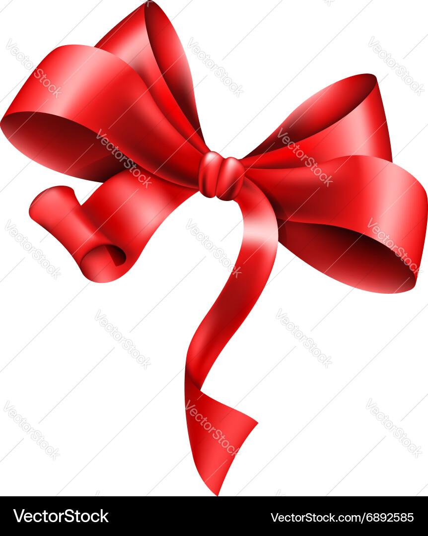 Elegant Red Bow Royalty Free Vector Image - VectorStock