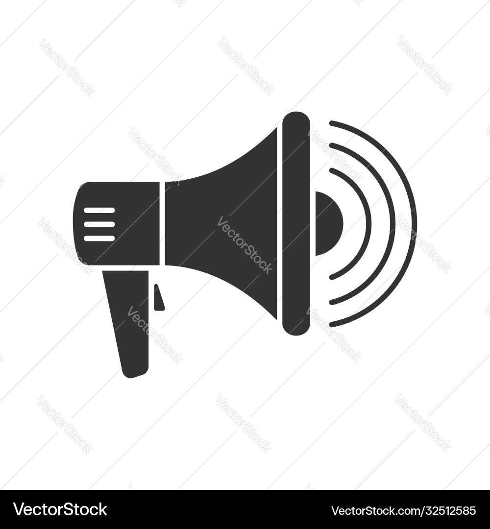 Megaphone symbol Royalty Free Vector Image - VectorStock