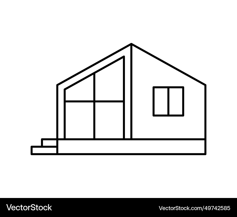 Modular House Prefabricated Construction Icon Vector Image