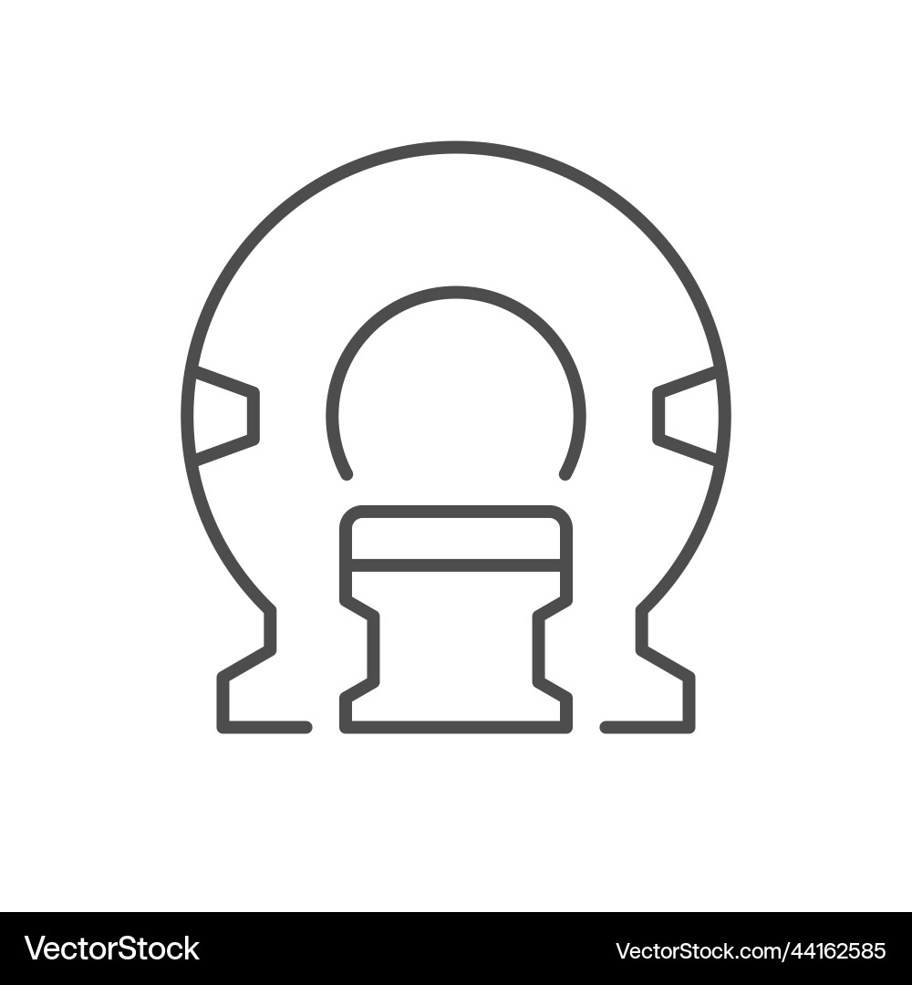 Mri scanner line outline icon Royalty Free Vector Image