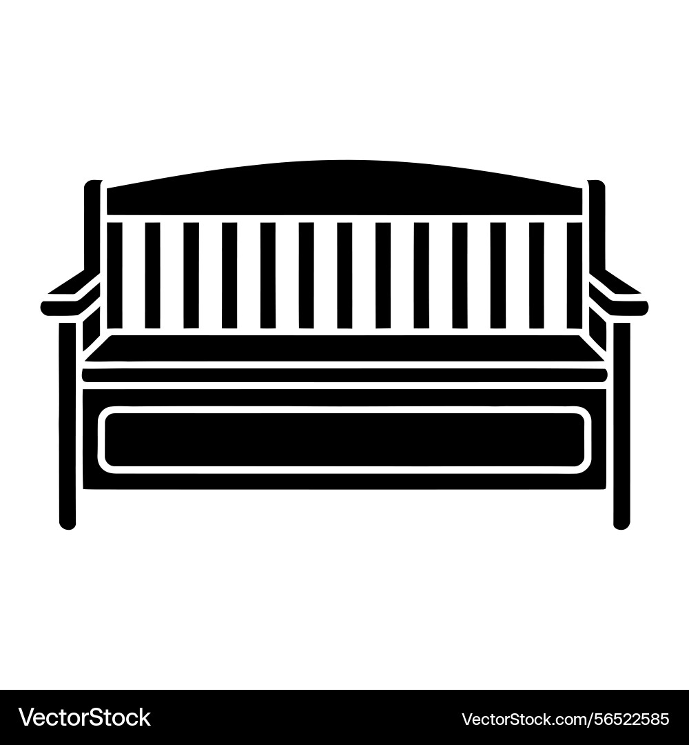 Storage bench silhouette Royalty Free Vector Image