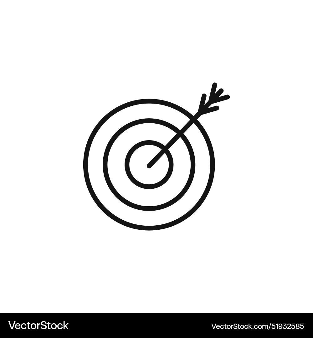 Target bullseye icon ideal for precision and goals