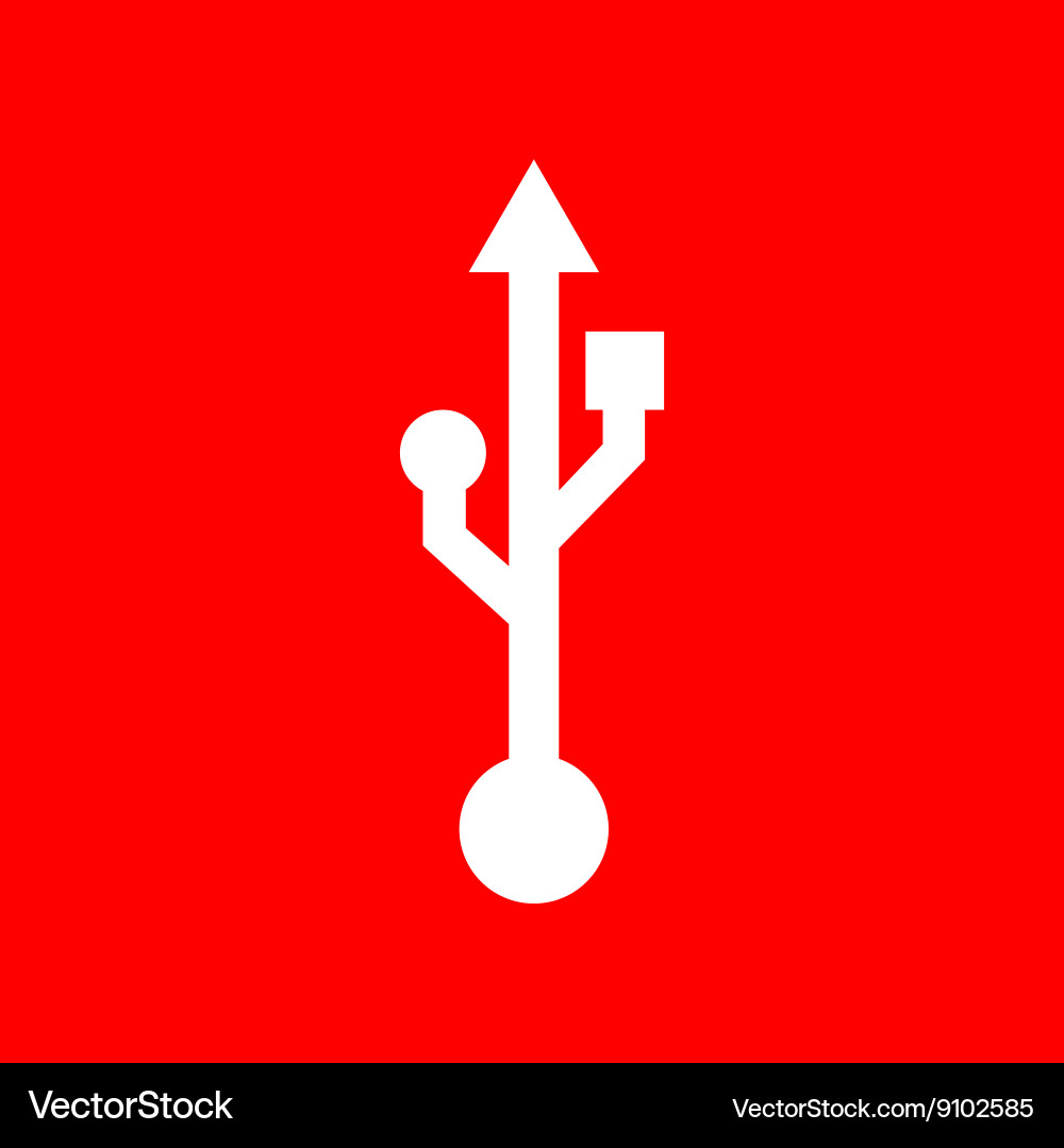 Usb sign Royalty Free Vector Image - VectorStock